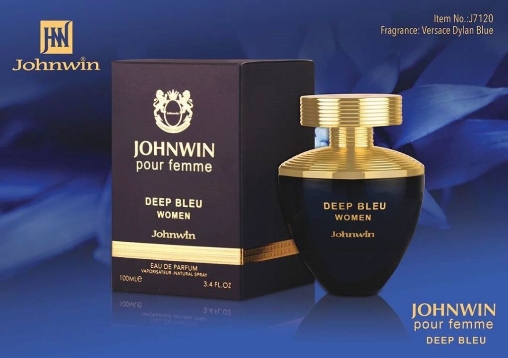عطر ادکلن جانوین دیپ بلو مشابه(ورساچه پور فم دیلان بلو زنانه ) Johnwin pour femme Deep Blue ...